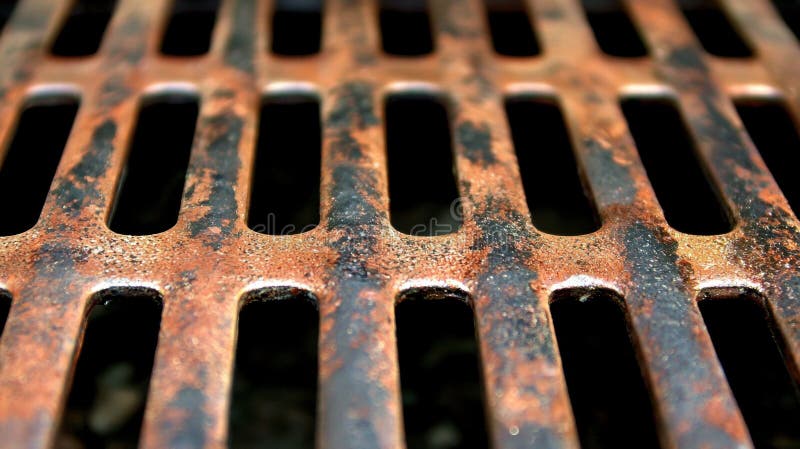 Rust and Grime on a Metal Grate. Stock Image - Image of like, area ...