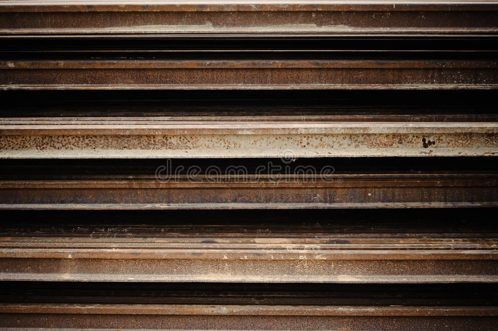 Rust iron beam stock photo. Image of heap, industrial - 61176800