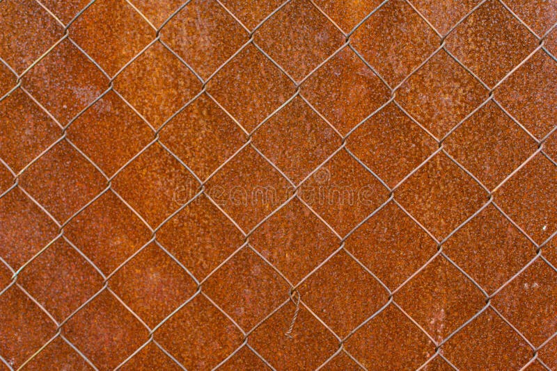 Rust Iron behind a mesh stock photo. Image of background - 98494822