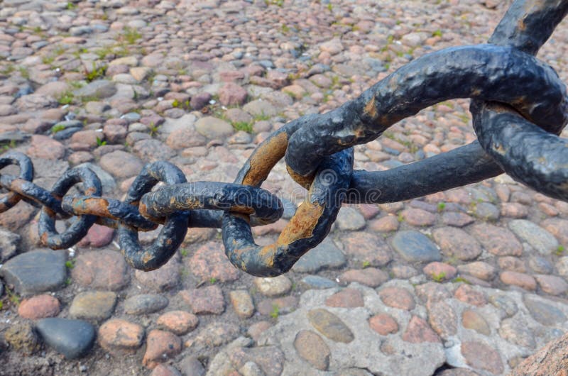 Rust on an iron chain stock photo. Image of reptile - 187082074