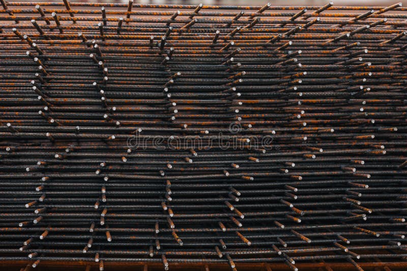 Rust Iron Grate Concrete Pavement, Cement Wall Reinforcement Steel ...
