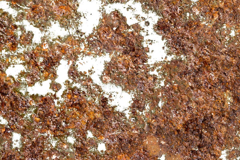 Rust Isolated on a White Background. Texture for the Designer Stock ...