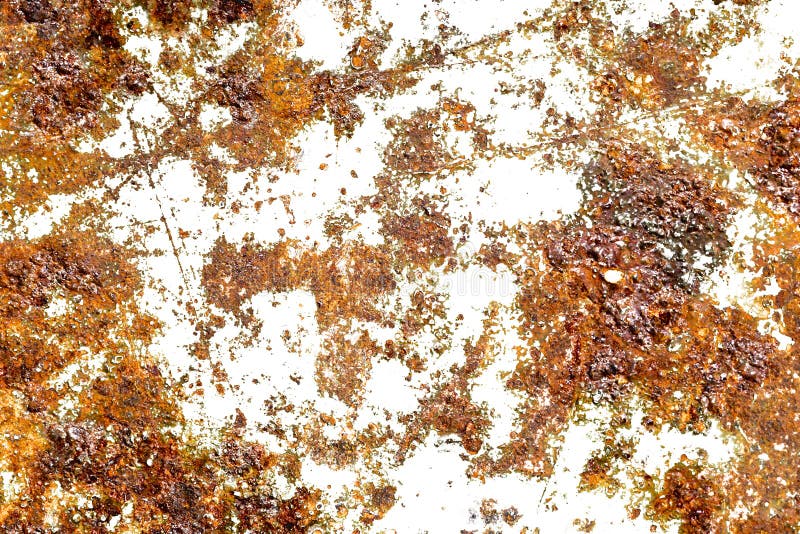 Rust Isolated on a White Background. Texture for the Designer Stock ...