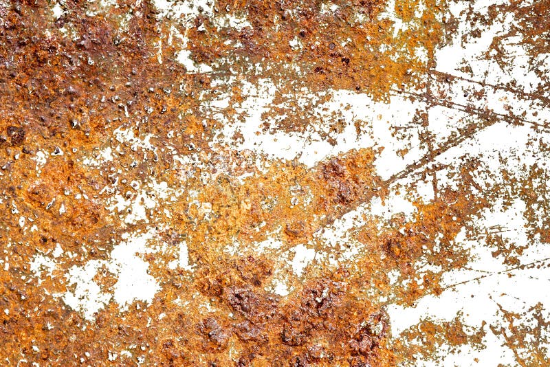 Rust Isolated on a White Background. Texture for the Designer Stock ...