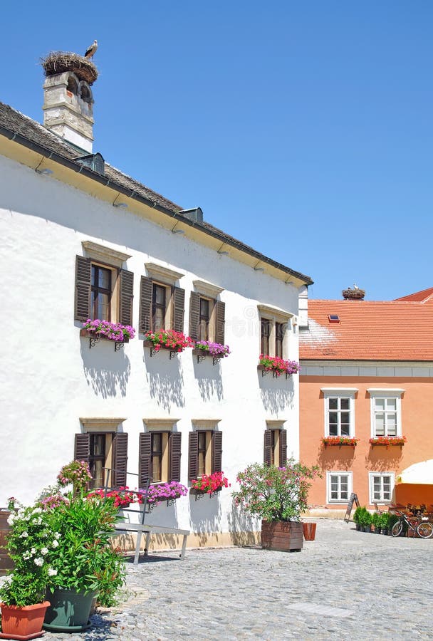 Rust,Lake Neusiedl,Burgenland,Austria Stock Image - Image of stork ...