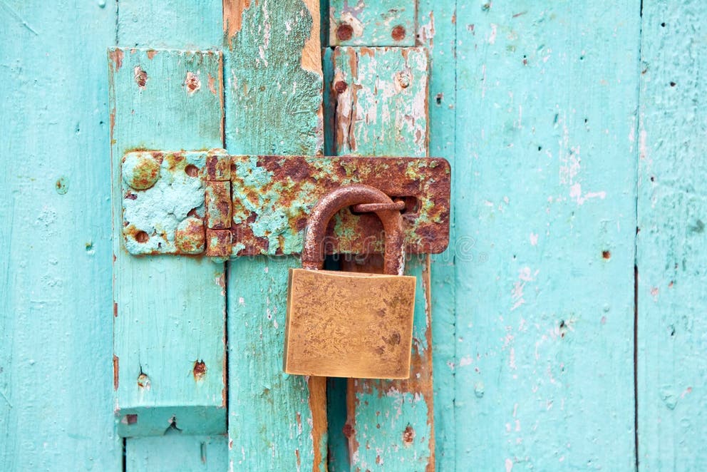 Rust lock stock photo. Image of closed, iron, house, residential - 4054650