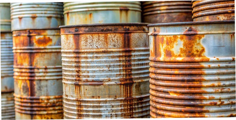 Rust and Marks on Metal Containers â€ Close-Up Industrial Texture Stock ...