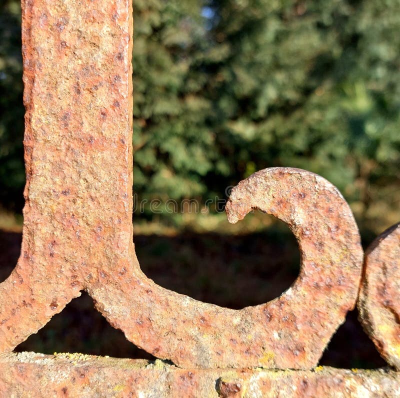 Rust Metal Element in the Old Garden Stock Image - Image of wildlife ...