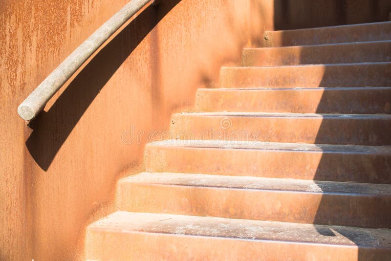 Rust metal ladder stock image. Image of staircase, rust - 123408325
