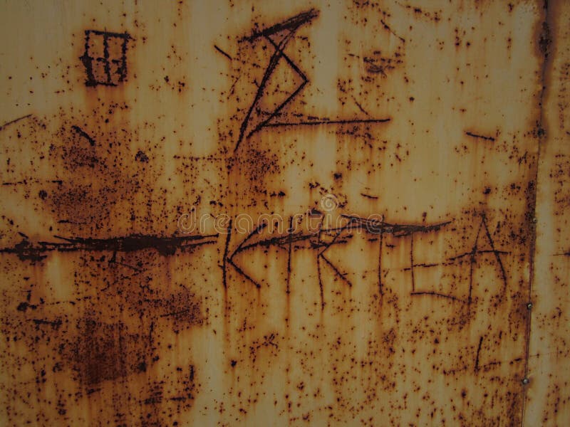 Rust Metal and Graffiti stock photo. Image of grunge - 50176174