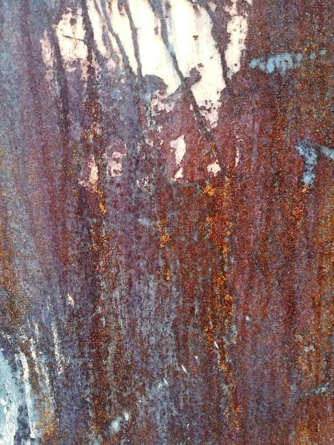 Rust on Metal Surface Covered with Paint Stock Photo - Image of effect ...