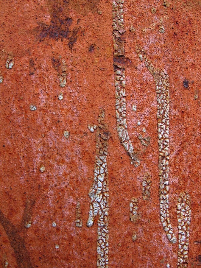Rust Metal Surface with Paint Stock Image - Image of faded, paint: 12040357