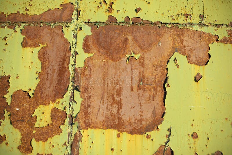 Rust on Metal. Texture of Old Paint is Green Stock Photo - Image of ...