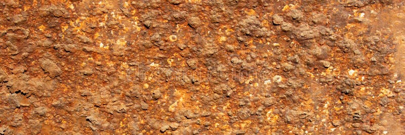 Rust of Metals.Corrosive Rust on Old Iron with a Hole. Rusted Orange ...