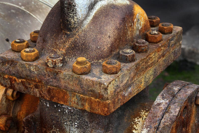 Rust on nuts and bolts. stock photo. Image of rust, bolts - 70332570