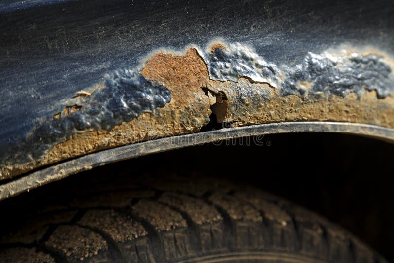 Rust on an Old Car Over the Wheels. Stock Image - Image of corroded ...