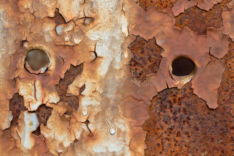 Rust and Old, Falling Paint on the Iron Bridge Structure Stock Image ...
