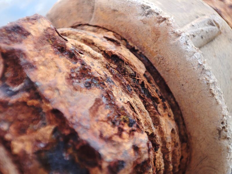 Rust on Old Metal. Rusty Material. Metallic Part Covered with Rust ...