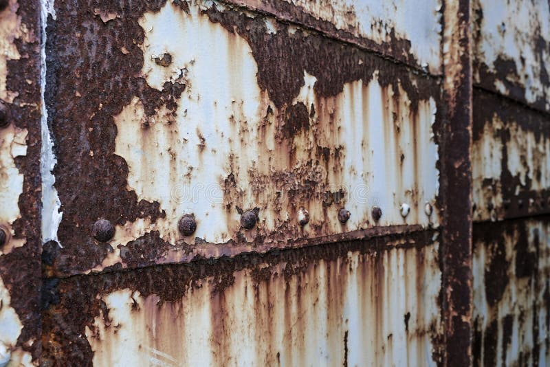 Rust on Old Metal Wall Texture Background Stock Image - Image of messy ...