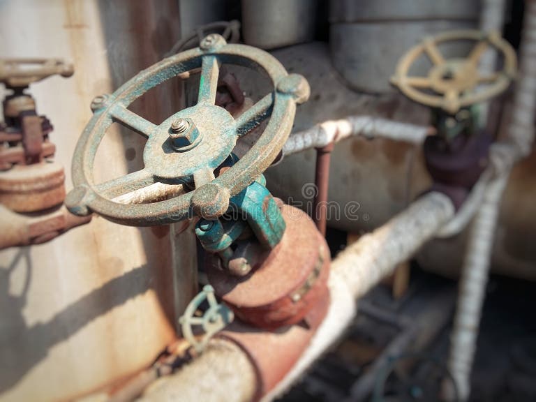 Rust Old Valve Red Color in Industry Stock Image - Image of black ...