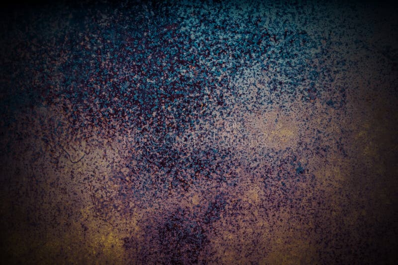 Rust Orange Blue Background Abstract - Dark Terracotta Plaster Wall ...