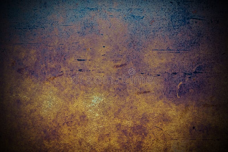 Rust Orange Blue Background Abstract - Dark Terracotta Plaster Wall ...