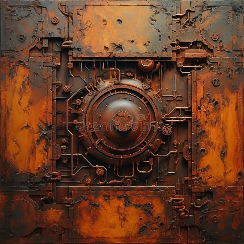 Rust and Oxidized Metal: a Hyper-realistic Sci-fi Relic Design Stock ...