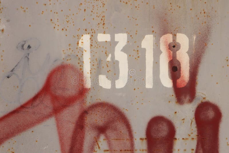 Rust on a Painted Metal Surface. Peeling Old Paint on Gate Background ...