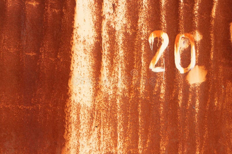 Rust Painted Wall Texture. Number 20 Stock Photo - Image of rustic ...