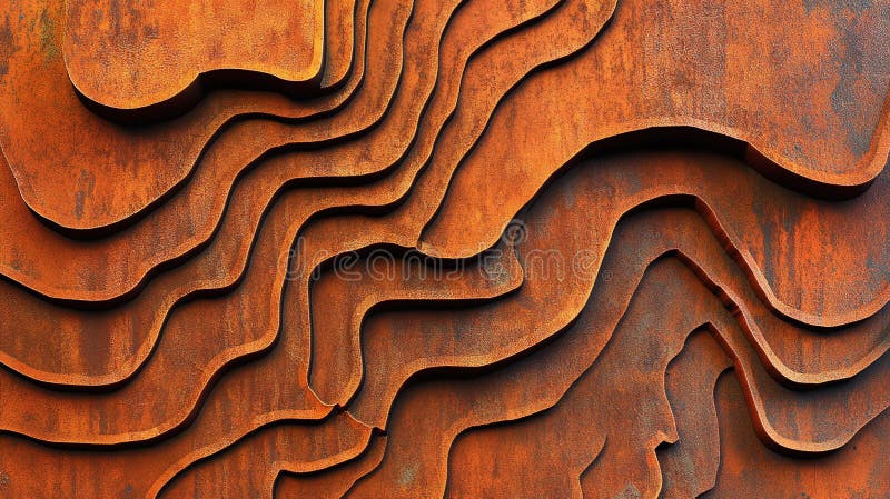 Rust Patterns Developing into Topographic Maps Featuring Natural ...