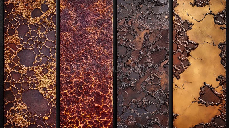 Rust Patterns Developing into Topographic Maps Featuring Natural ...