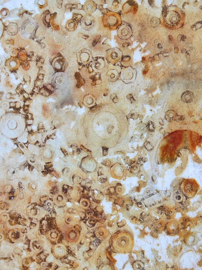 Rust Prints from Nuts and Screws. Texture in Brown Color Stock Photo ...