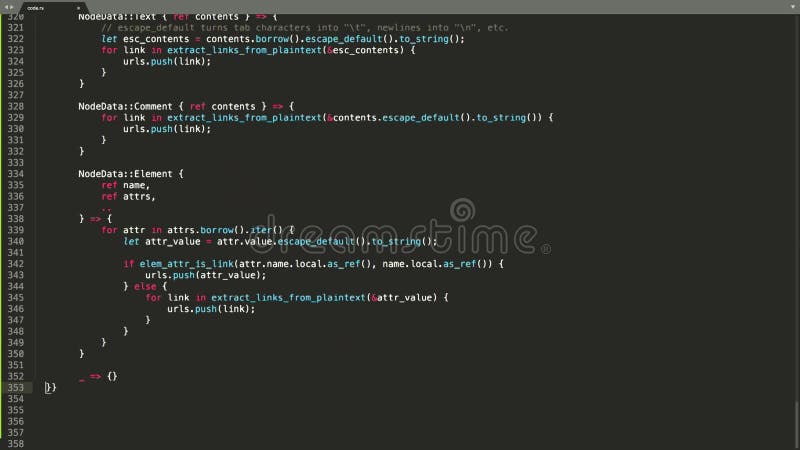 Rust Programming Language Source Code Typing Effect Rust Programmer Ticker Colored Commands