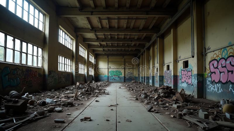 Rust and Ruin: the Forgotten Factory Stock Illustration - Illustration ...