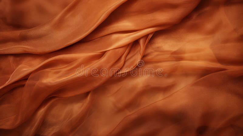 Rust Silk Texture Background - Closeup Shot of Flowing Amber and Bronze ...