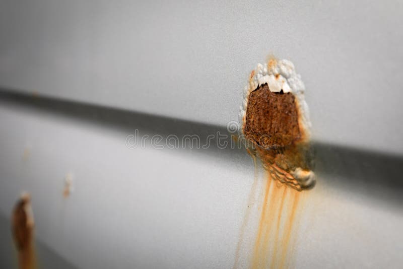 A Rust Spot on the Car. Peeled Paint Stock Photo - Image of corrosion ...