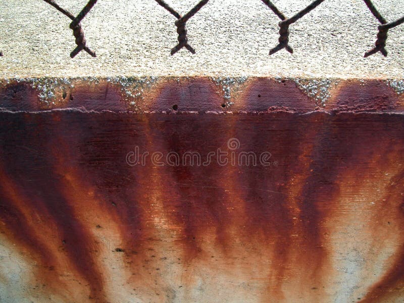 Rust stains on concrete stock image. Image of corrosion - 672945
