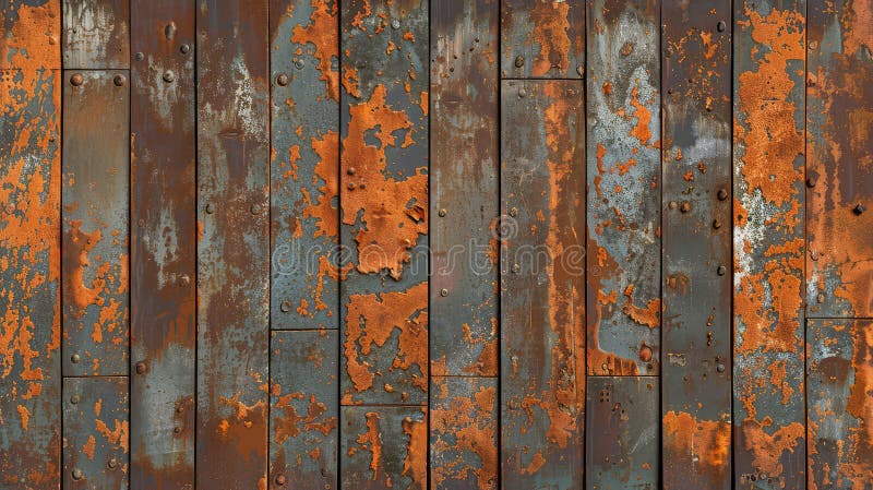 Rust Stains Mar the Surface of Worn Metal, Indicating Severe Corrosion ...