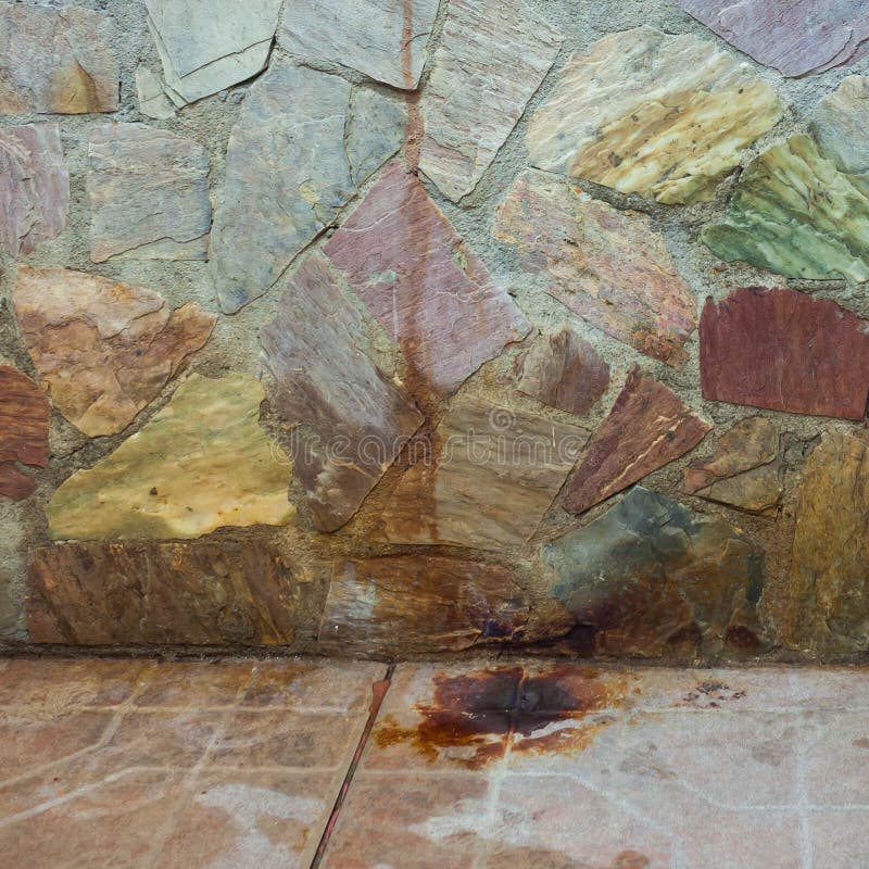 Rust stains on concrete stock image. Image of corrosion - 672945