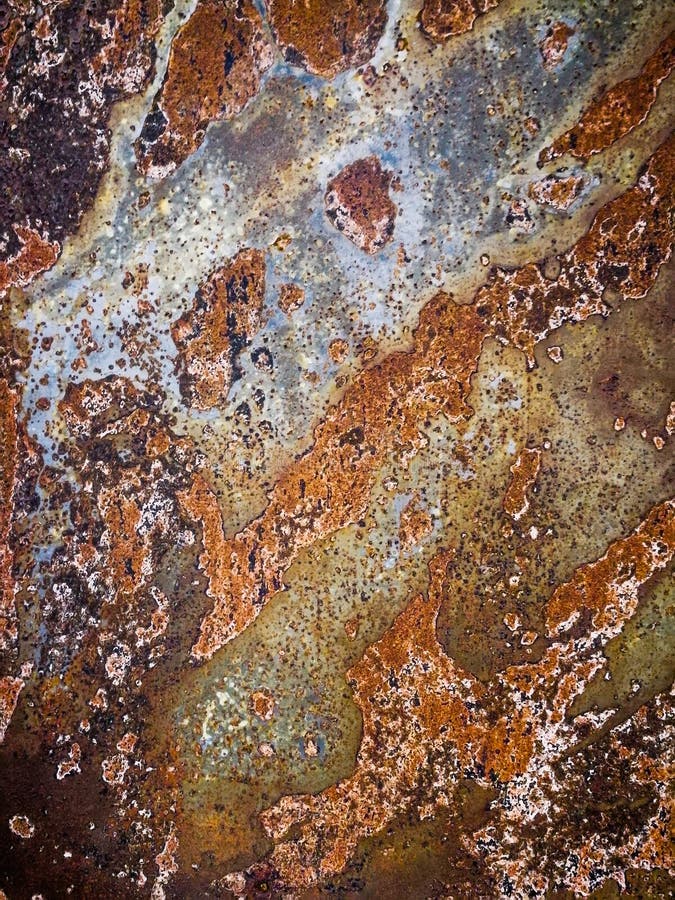 Rust Stains on the Surface of Steel for Use in Design Stock Photo ...