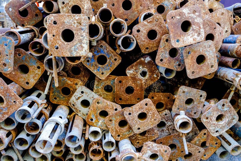 Rust Steel of Construction Equipment Stock Image - Image of industrial ...