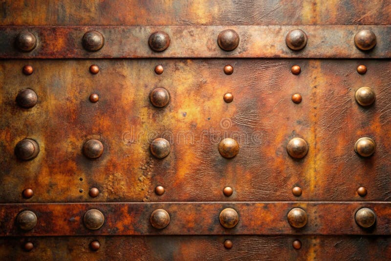 Rust Steel Metal Texture with Rivets As Steampunk Stock Illustration ...