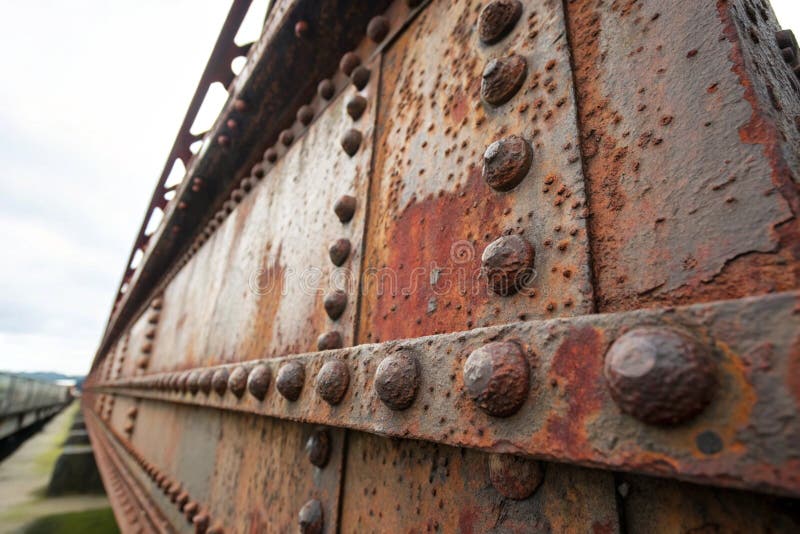 Rust Steel Metal Texture with Rivets As Steampunk Stock Illustration ...
