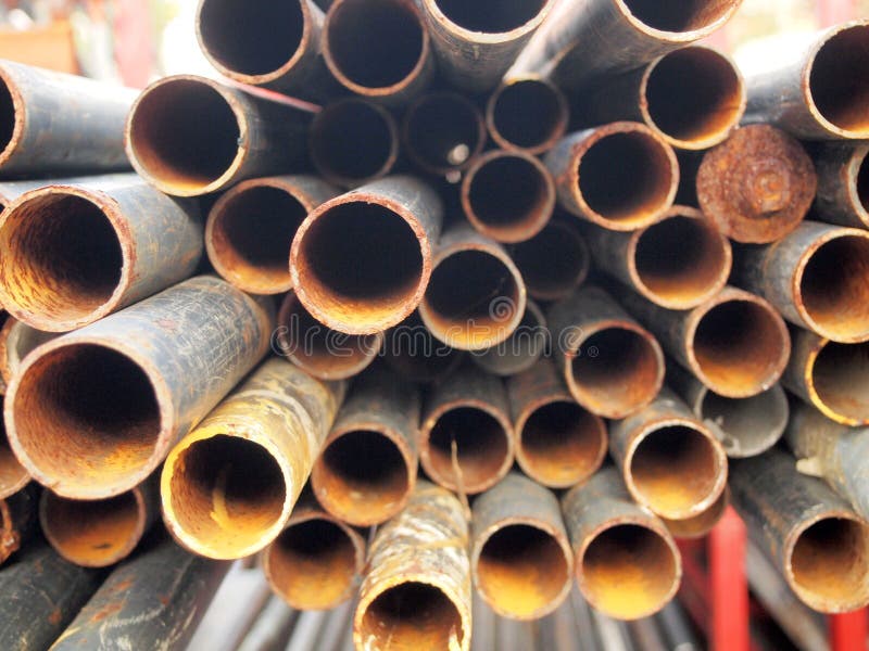 Rust Steel pipe stock photo. Image of petroleum, piping - 166436690