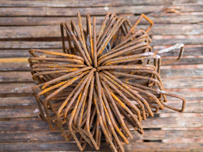 Rust Steel Reinforcement Bars. Not Ready for Use. Stock Image - Image ...