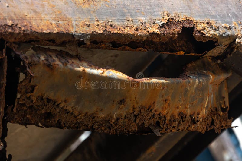 Rust on Steel Structural Columns Stock Photo - Image of joint, design ...