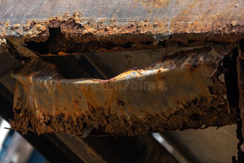 Rust on Steel Structural Columns Stock Photo - Image of joint, design ...