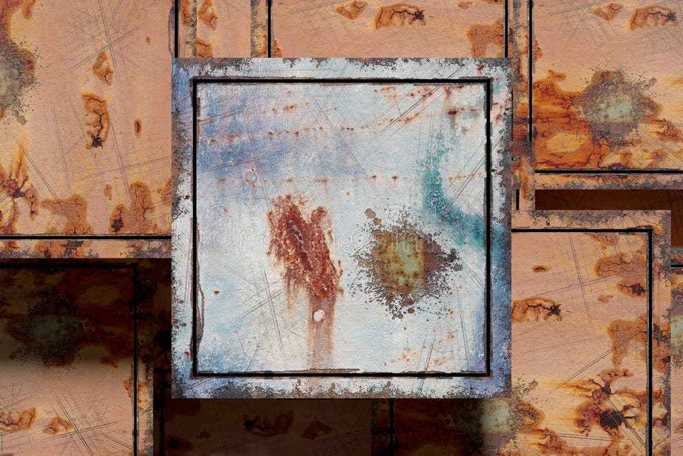 Rust surface plates stock illustration. Illustration of stained - 107551932