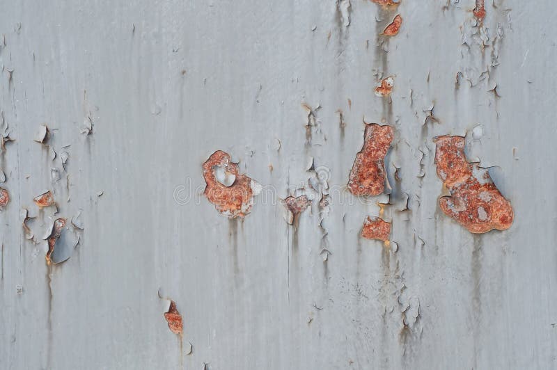 Rust Texture on Gray Painted Metal Plate Stock Image - Image of gray ...