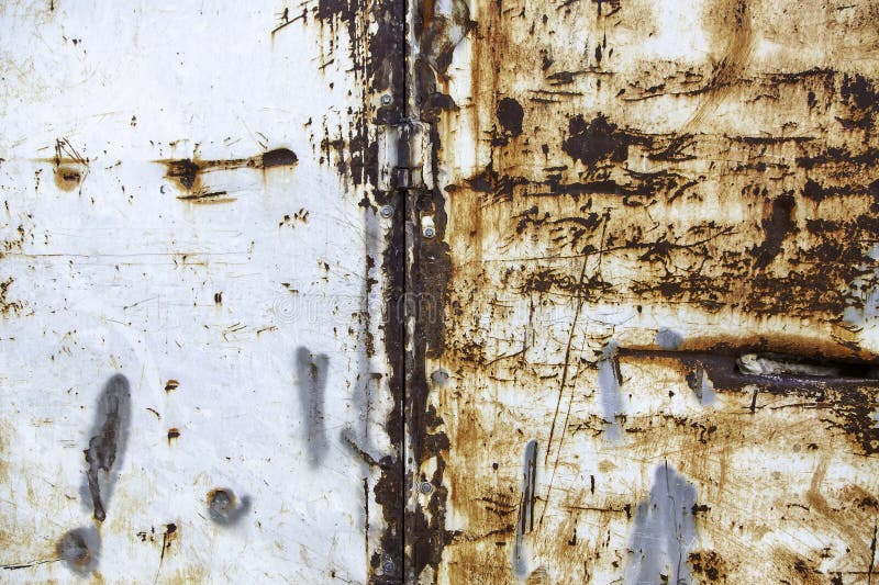 Rust texture on metal wall stock image. Image of interior - 210448971